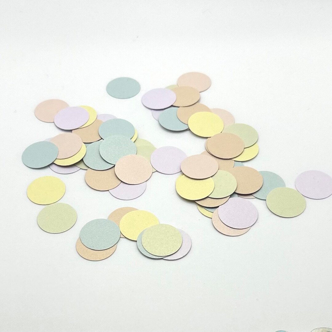 PASTEL SHIMMER CIRCLE Confetti - Birthday Table Decor - Bridal Shower ...