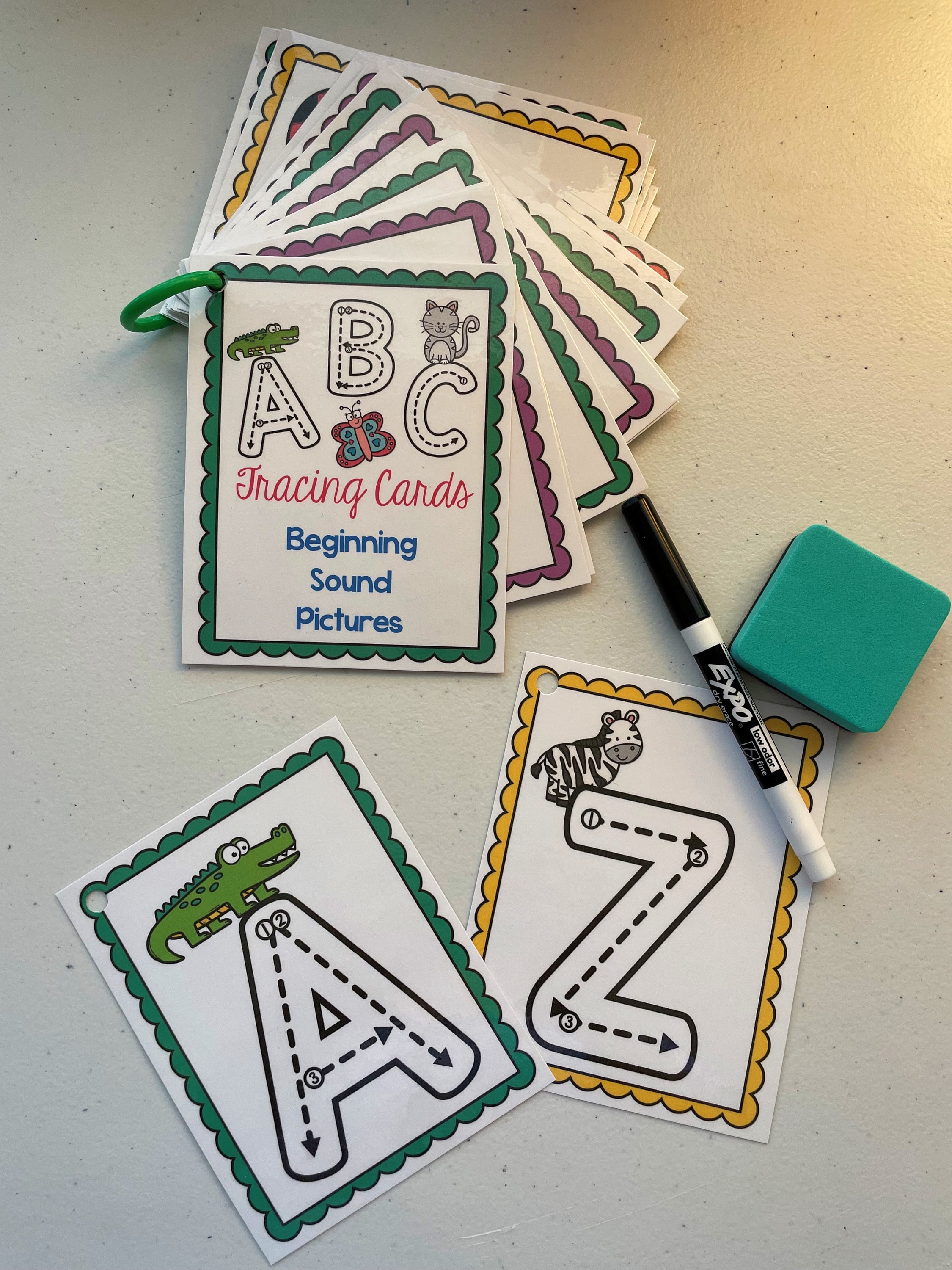 Alphabet Trace & Erase Uppercase Letters - Etsy