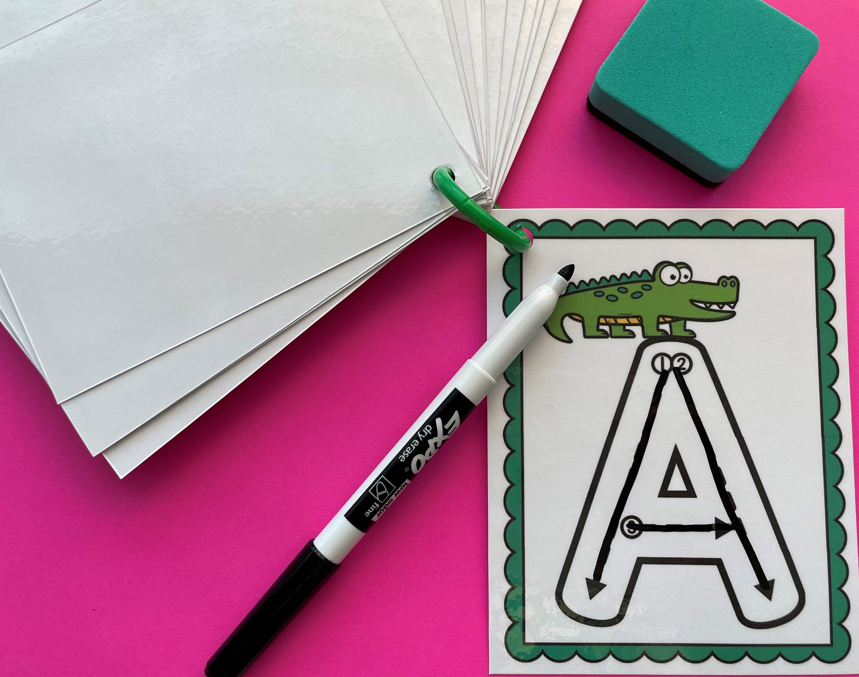 Alphabet Trace & Erase Uppercase Letters - Etsy