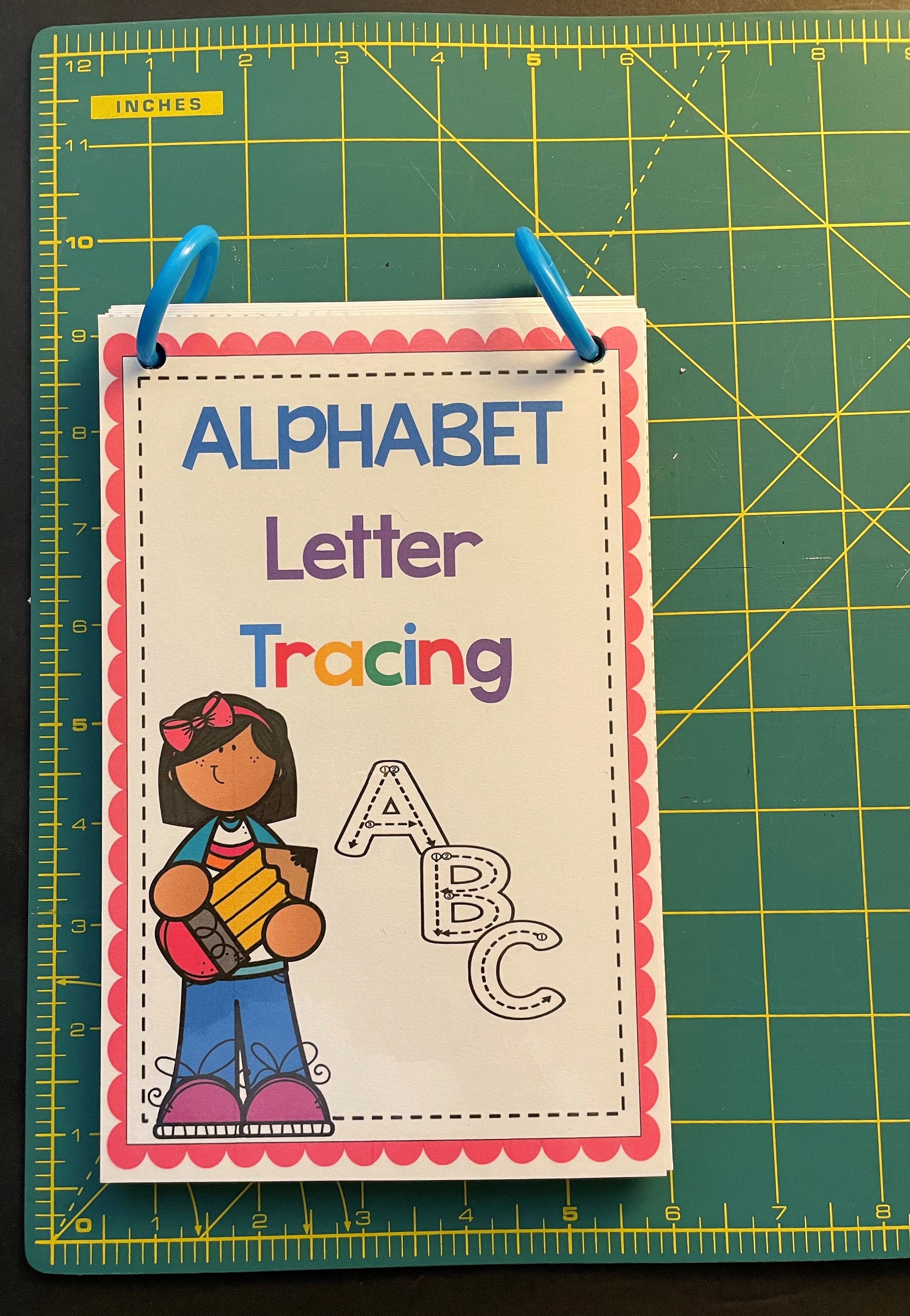Letter Tracing Flashcards Preschool Writing Kindergarten Literacy ABC ...
