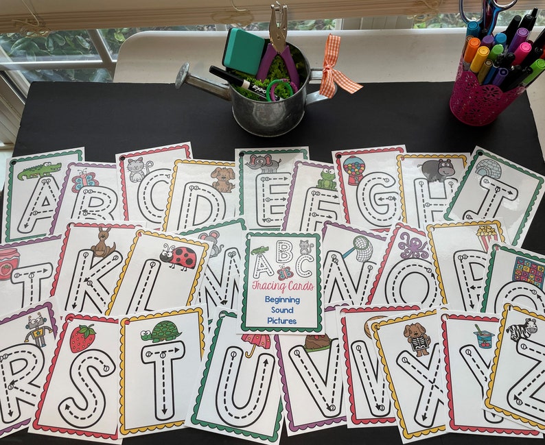 Alphabet Trace & Erase Uppercase Letters - Etsy