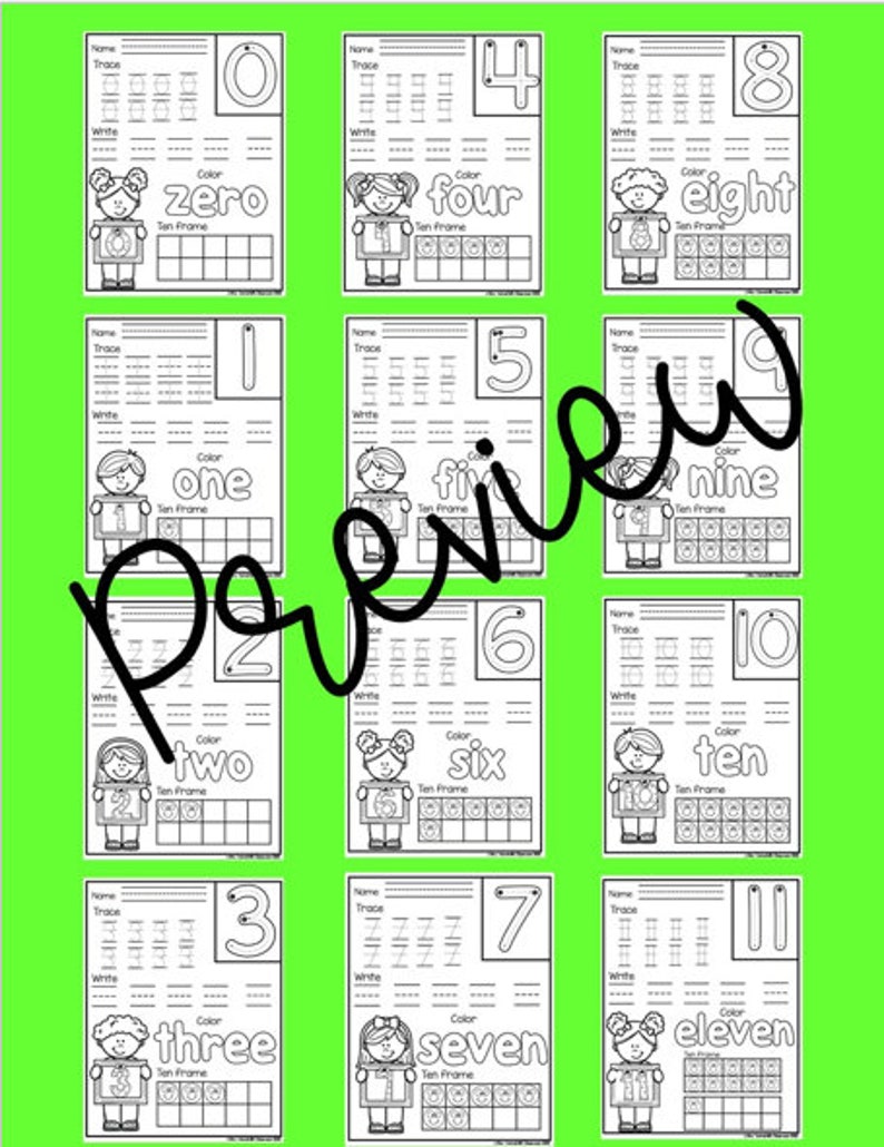 Tracing Numbers 1-20 * Writing Numbers 1-20 * Practice* Pre-k ...