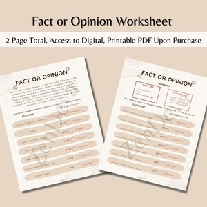Fact or Opinion Handout - Challenging Cognitive Distortions ...