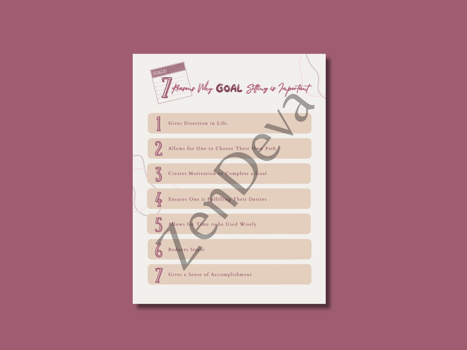 SMART Goals Printable Handout - Educational/therapy Aid and Tool ...