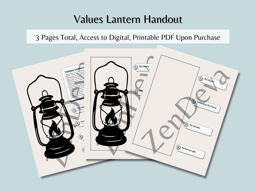Values Lantern Activity Handout - Educational/therapy Aid and Tool ...