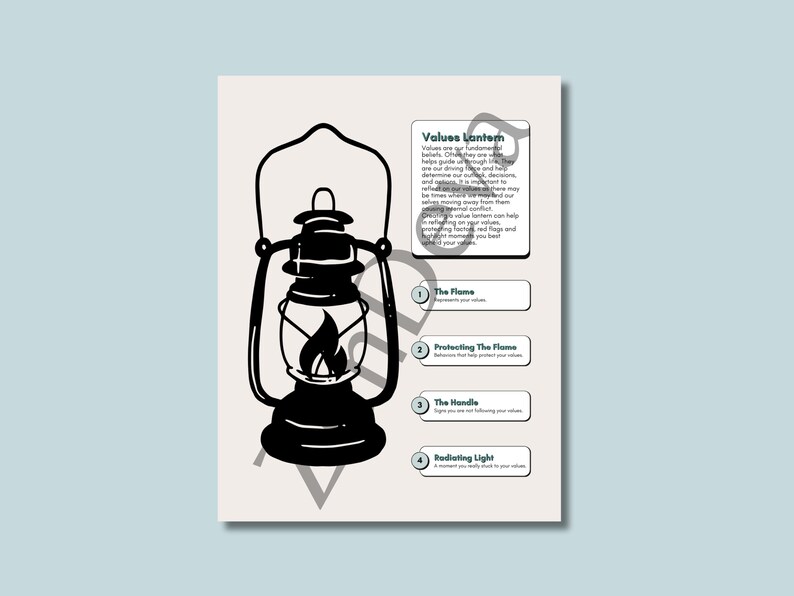 Values Lantern Activity Handout - Educational/therapy Aid and Tool ...