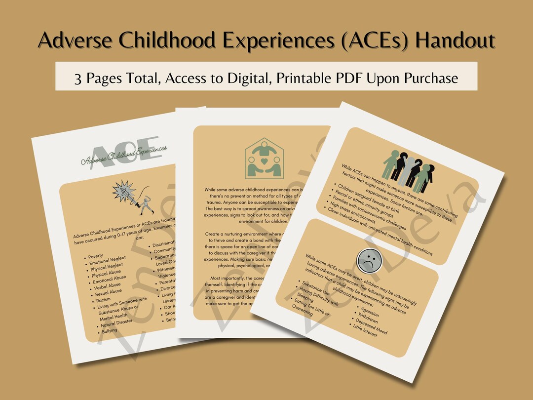 Adverse Childhood Experiences (aces) Handout - Therapy/education Group ...