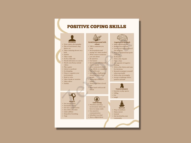 Therapy DIY Coping Skills Jar - Therapy/educational Handouts - Etsy