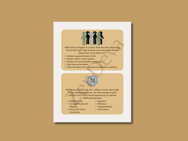 Adverse Childhood Experiences (aces) Handout - Therapy/education Group ...