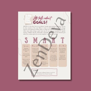 SMART Goals Printable Handout - Educational/therapy Aid and Tool ...