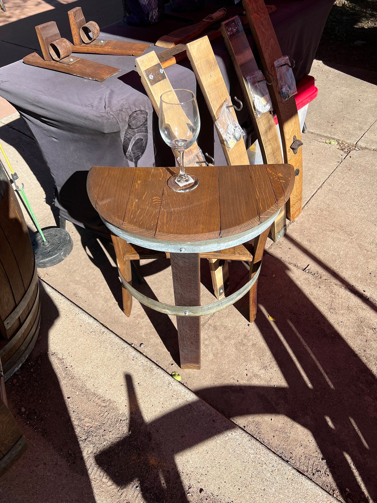 Wine Barrel Side Table - Etsy