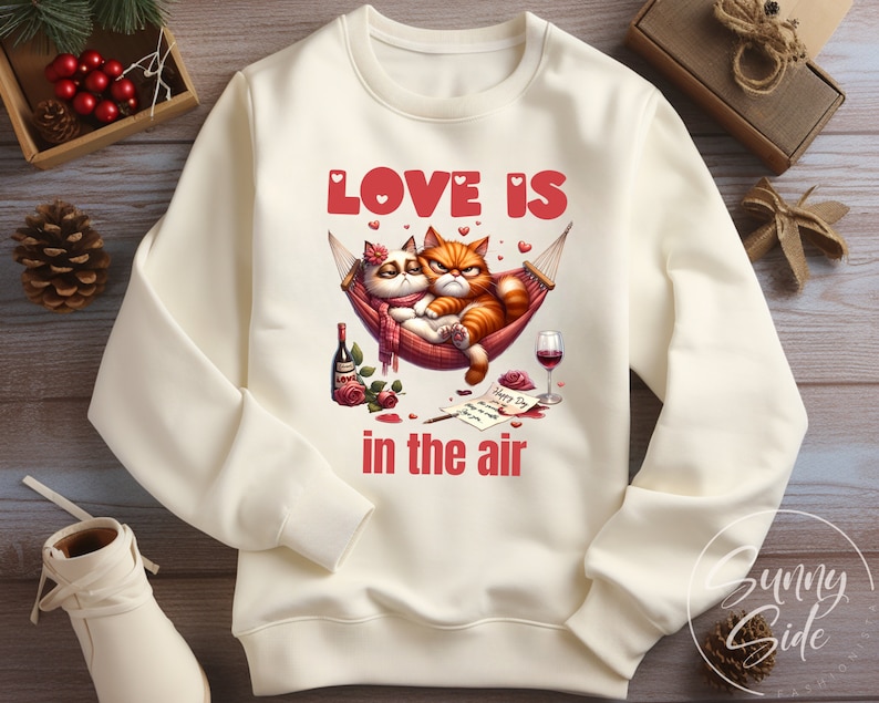 Grumpy Cats Unisex Sweatshirt, Funny Sarcastic Valentine's Day Gift ...