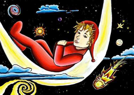 Taking a Break Poster Moon Night Series #13 Printable Wall Art for Kids ...
