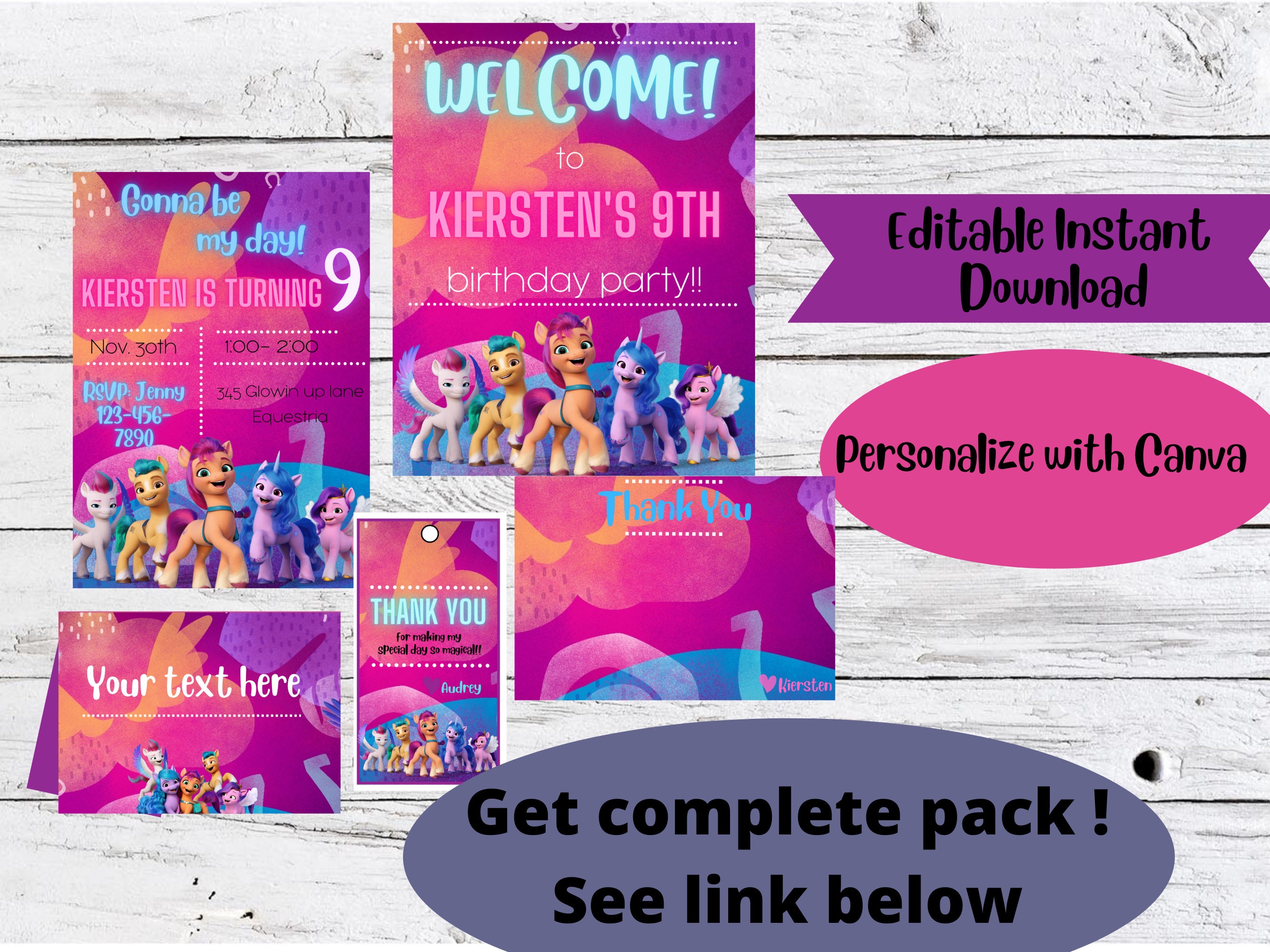 Invitación de cumpleaños infantil editable de nueva generación - Etsy ...