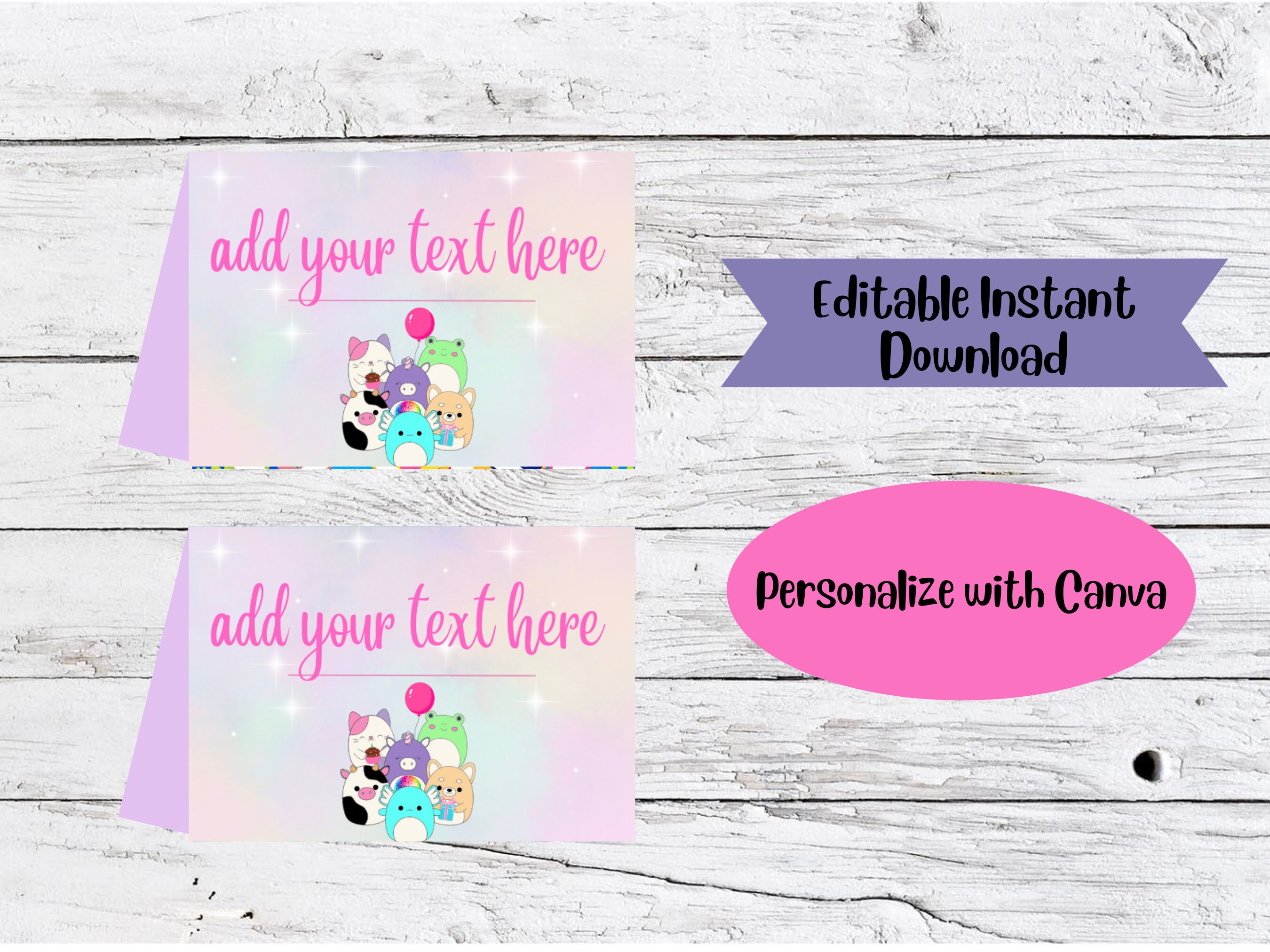 Squishmallow Food Label - Etsy