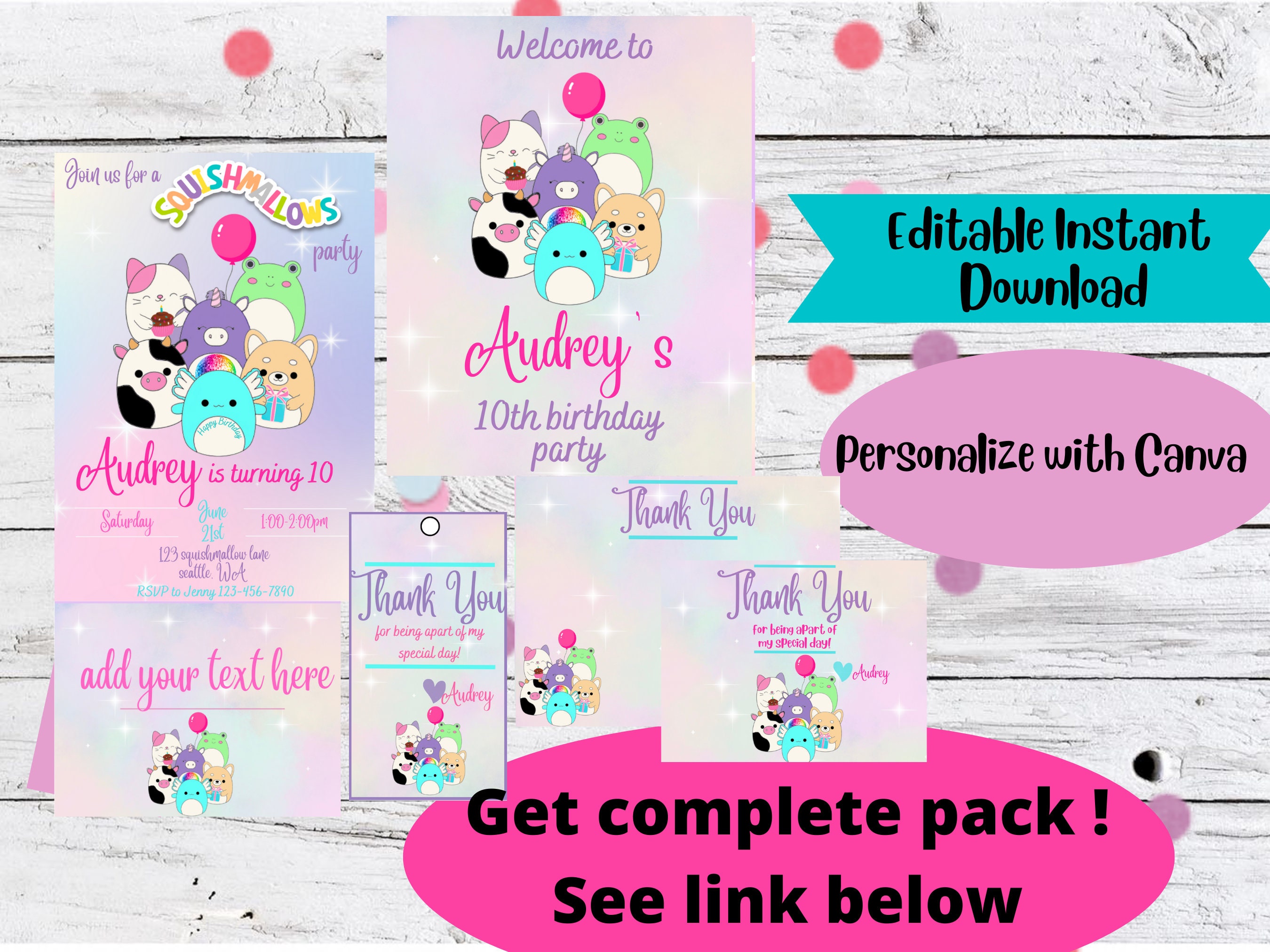 Squishmallow Food Label - Etsy