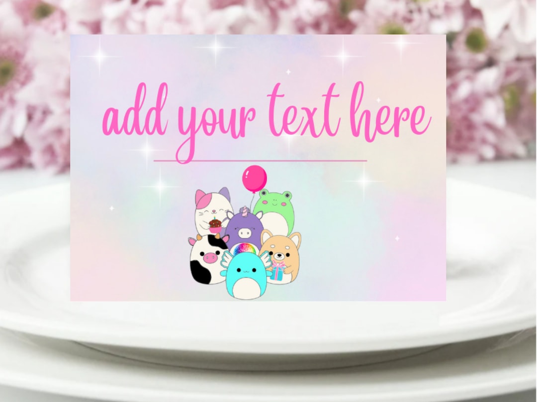 Squishmallow Food Label - Etsy