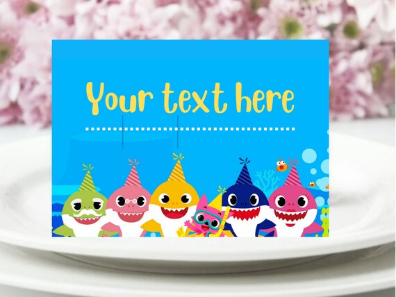 Baby Shark Editable Food Label - Etsy