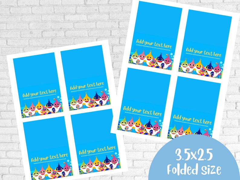 Baby Shark Editable Food Label - Etsy