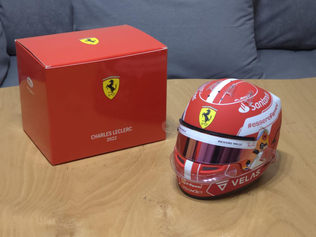 Charles Leclerc 2022 Mini Helmet 1:2 Bell - Etsy UK