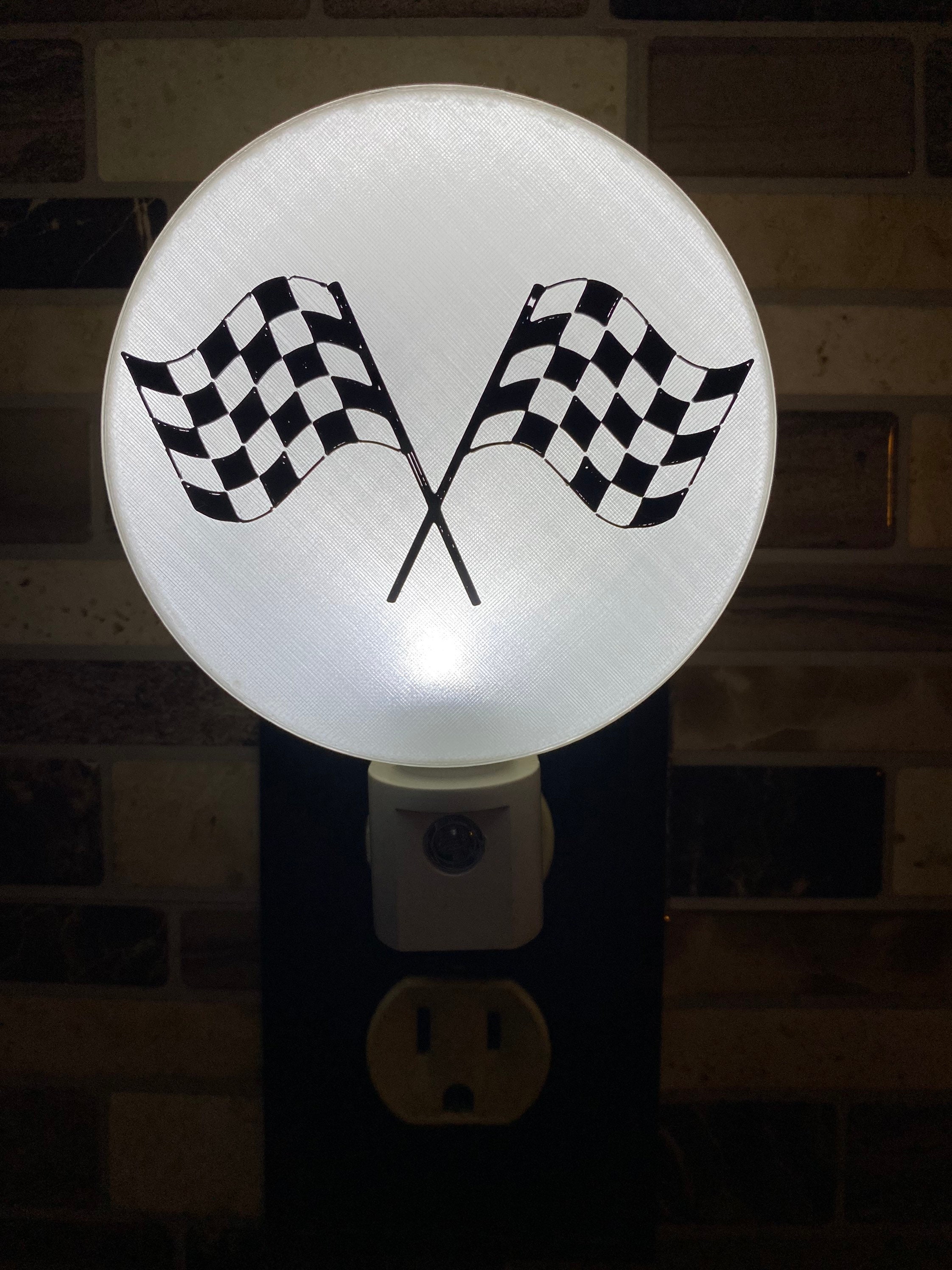 Checkered Flags Automatic Light Sensing Night Light - Etsy