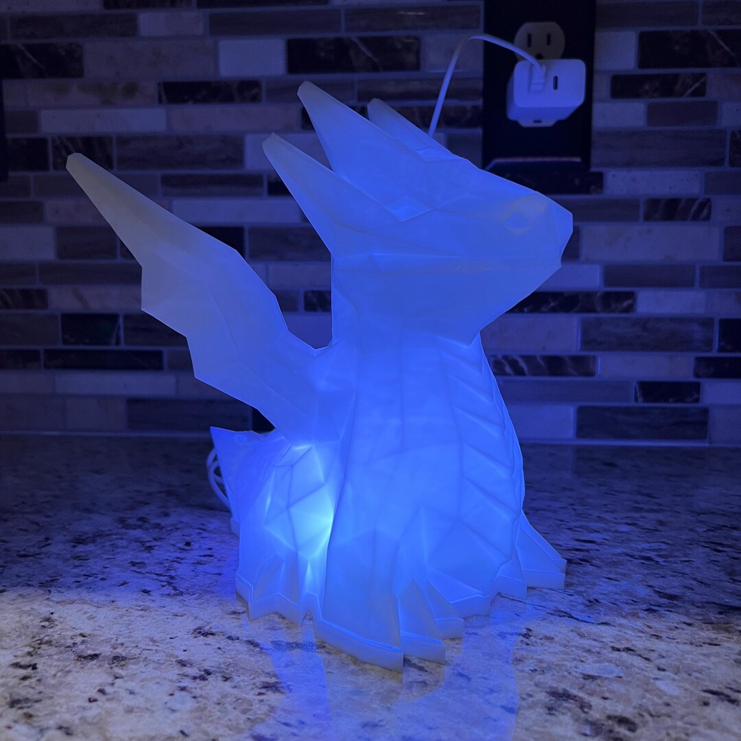 Low Poly Design RGB Dragon Table Lamp USB Powered and Remote Controlled ...