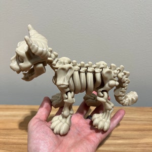 Large 3D Printed Articulated Skeleton Cat 8” Long - Etsy