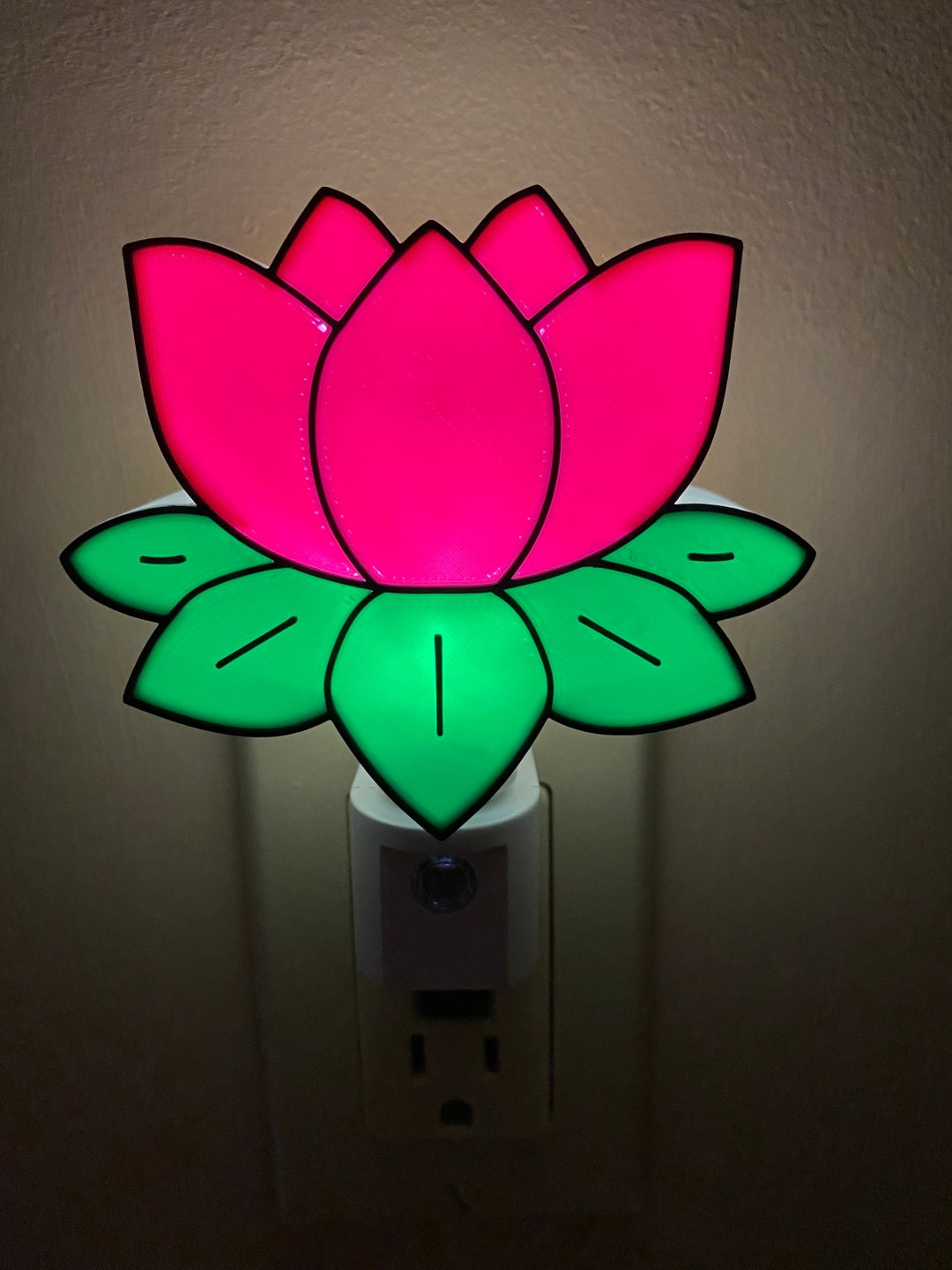 Lily Flower Automatic Light Sensing Night Light - Etsy