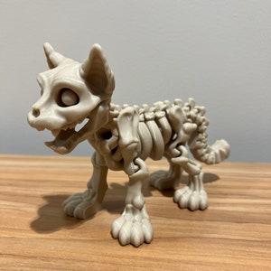 Large 3D Printed Articulated Skeleton Cat 8” Long - Etsy