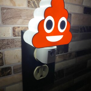 Poop Emoji Smiley Face Automatic Light Sensing Night Light - Etsy