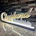 LED Light up Cleveland Script W/ City Skyline Desktop Stand Sign Figure ...