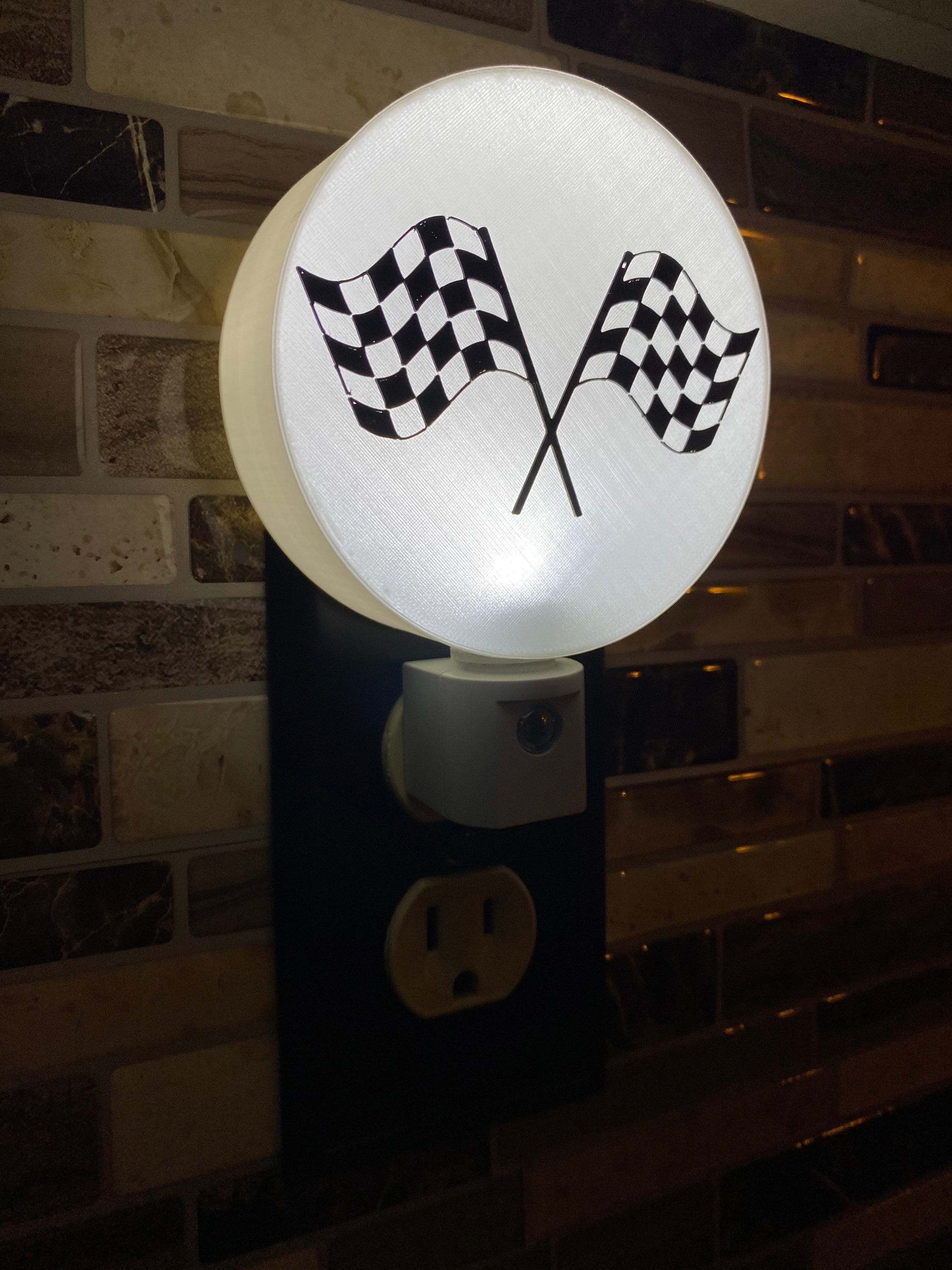 Checkered Flags Automatic Light Sensing Night Light - Etsy