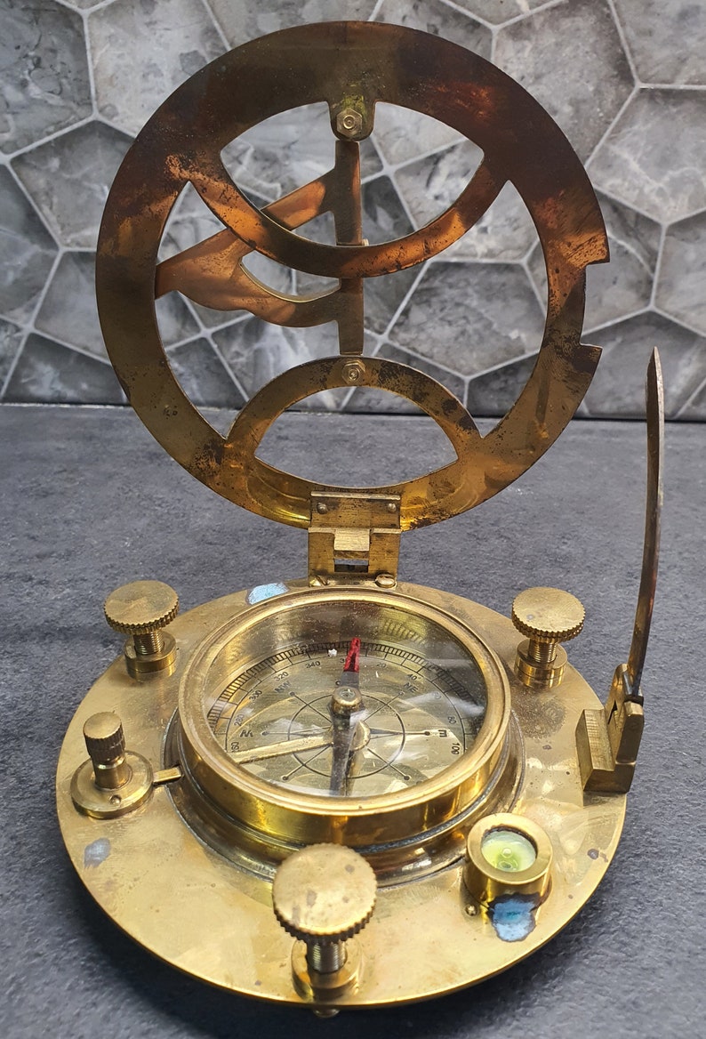 Tarnished Kasper and Ritcher Sundial in Wooden Presetation Box - Etsy