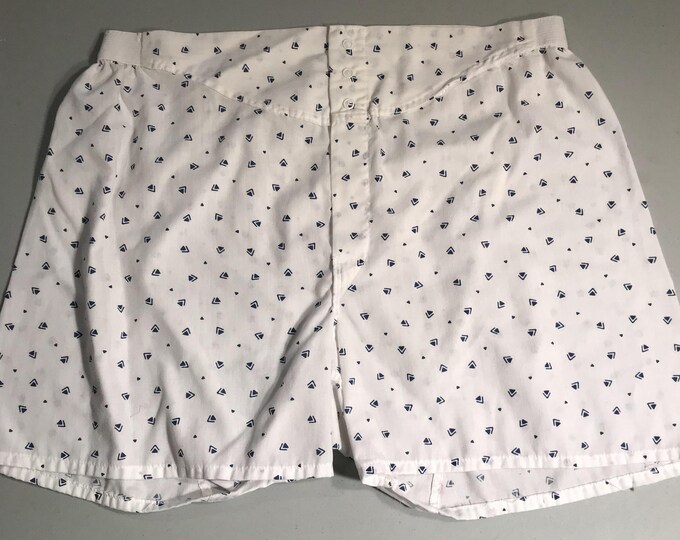 Vintage SEARS Button Yoke Front Men's Boxer Shorts Underwear Size 38 ...