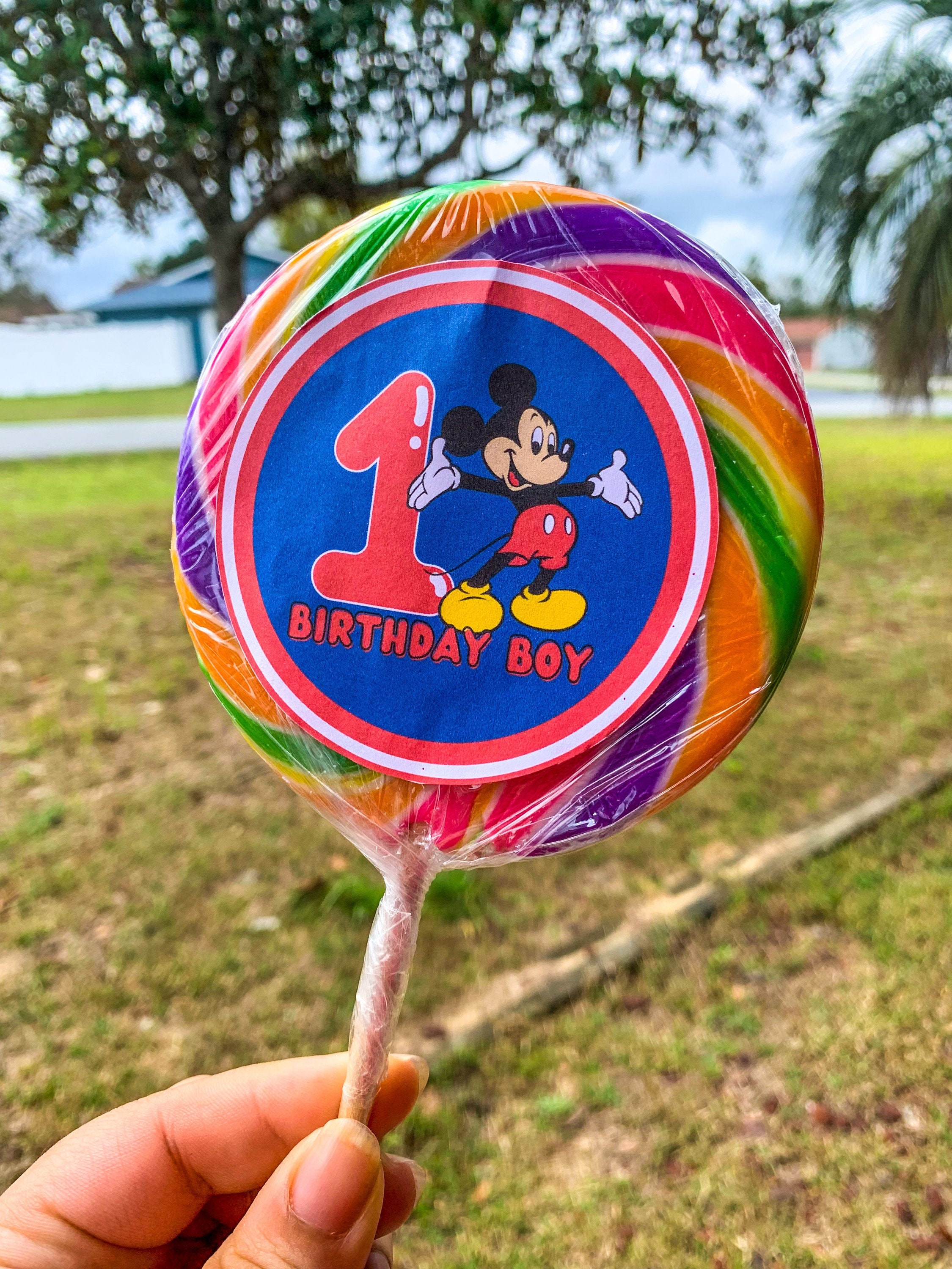 Mickey Mouse Lollipop Labels - Etsy