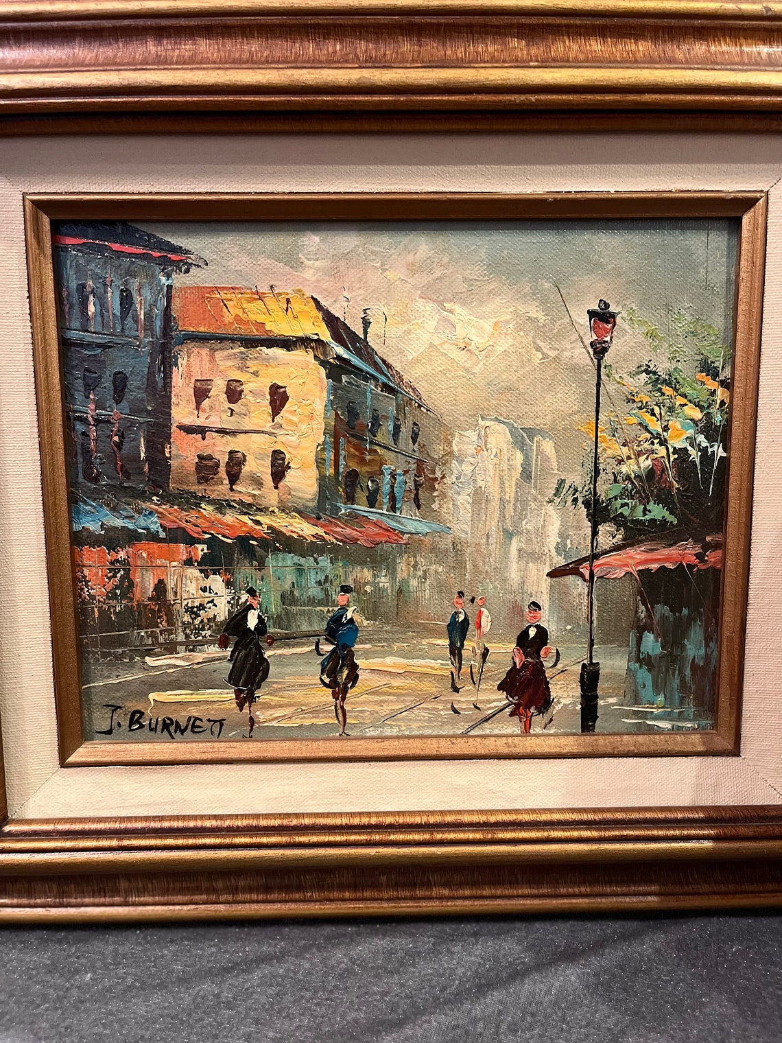 J Burnett Oil on Canvas Paris Street - Etsy
