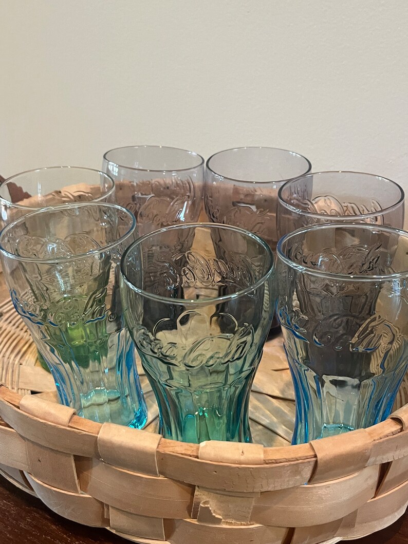 Vintage Coca Cola Glasses Set of 7 - Etsy