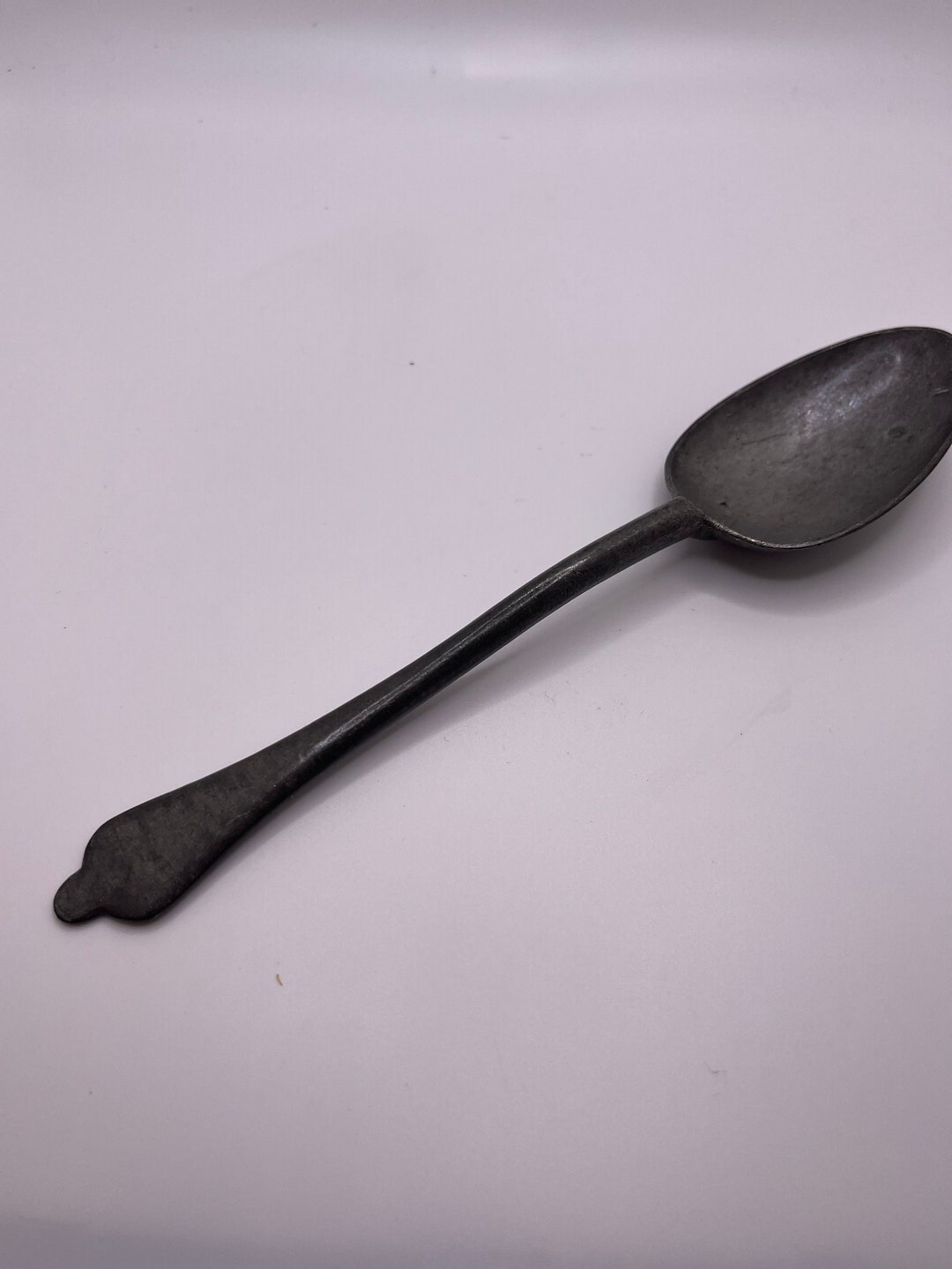Antique Pewter Serving Spoon - Etsy