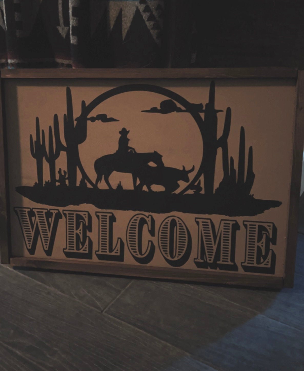 WESTERN WELCOME SIGN- Rustic Wood Decor - Etsy