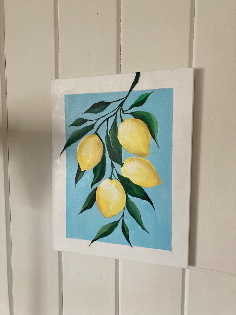 Original Acrylic Painting Lemons - Etsy