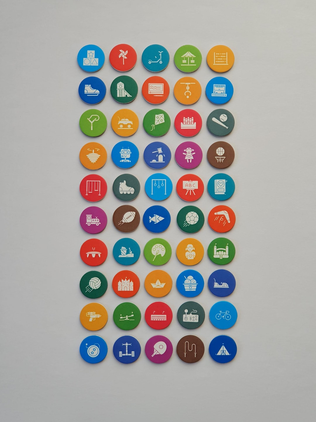 Mini Flat Round Cardboard Magnets Kids Activity Theme, for Whiteboard ...