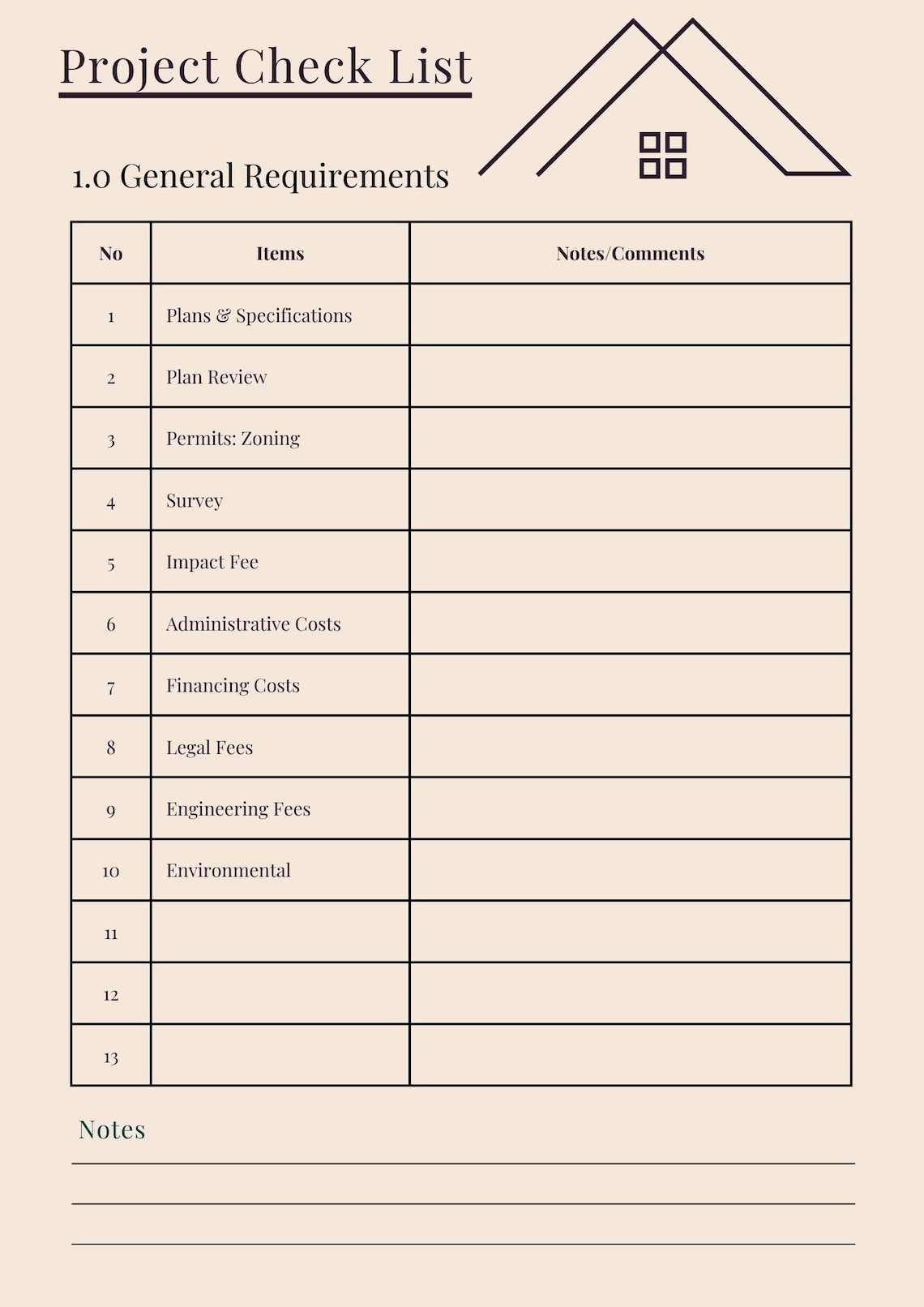 Construction Project Checklist - Etsy