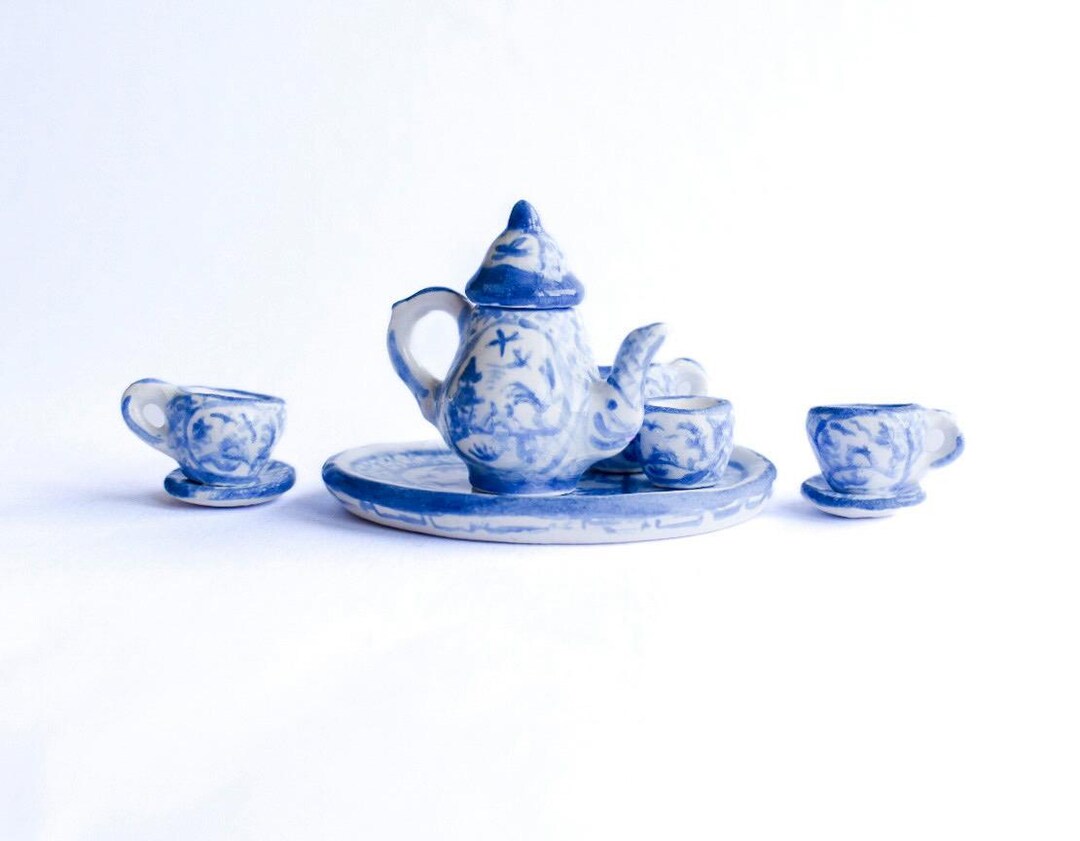 A Porcelain Delft Tea Set - Etsy
