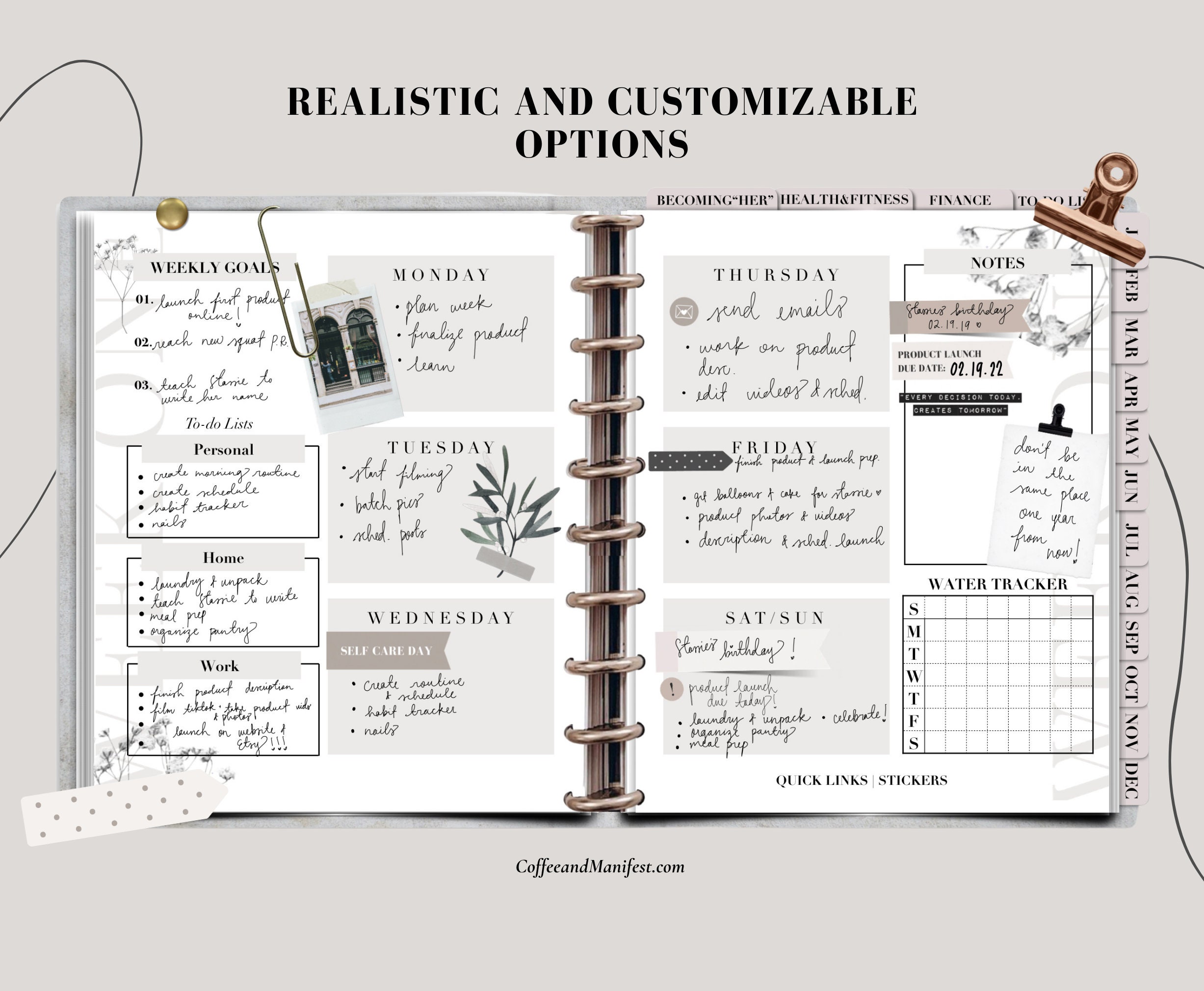 REALISTIC Digital Sticker Book | Realistic & Customizable | Aesthetic ...