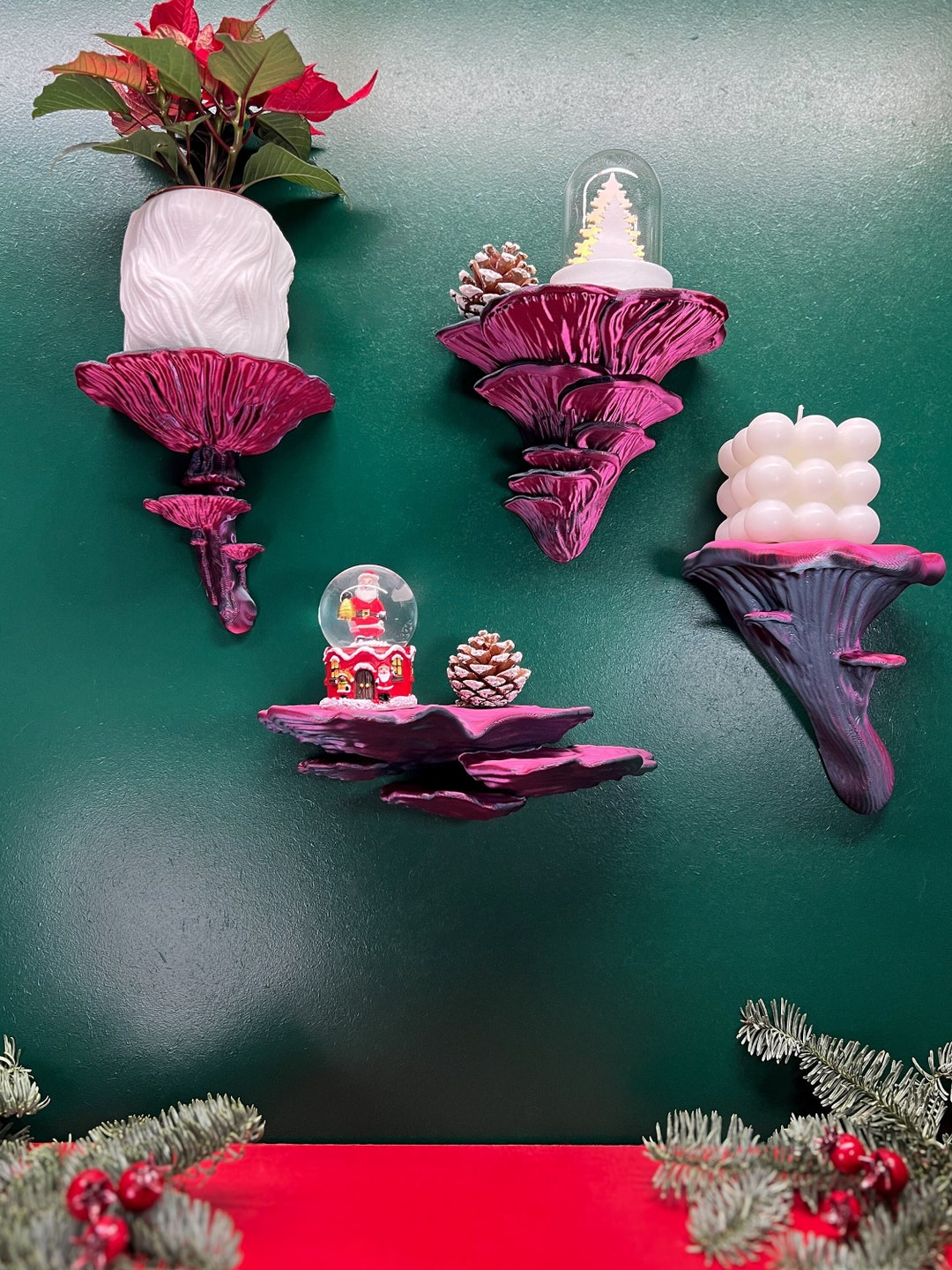 Christmas Wall Shelf Gift Set + FREE Flowerpot From the Witchy Mushroom ...