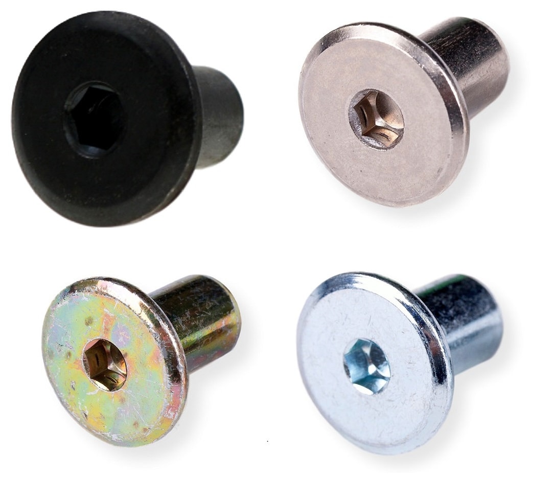 Flat Head Sleeve Nuts: M5 M6 M8 M10, Zinc or Nickel Plated - Etsy