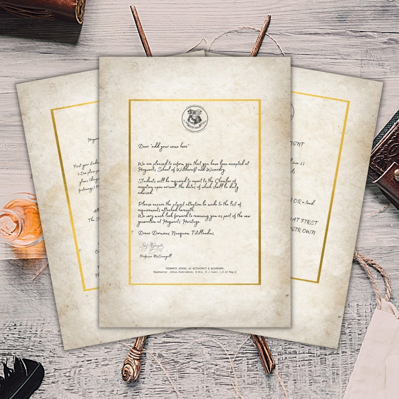 Editable Wizarding Acceptance Letter - Canva Template for Unlimited ...