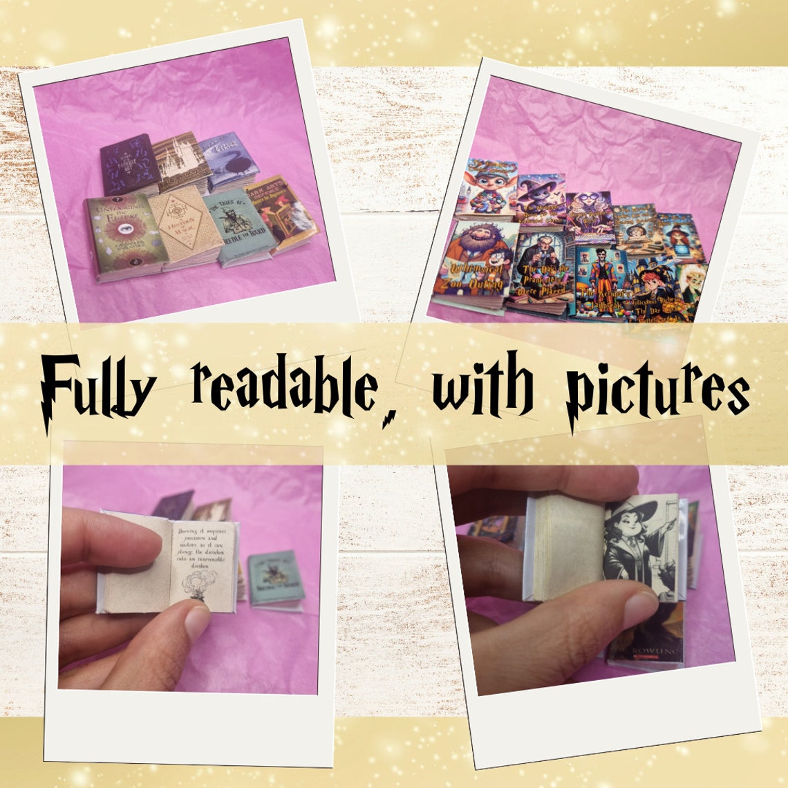 Printable Mystic Miniature Book Set | 1:12 Scale Magic Library (PDF Kit ...