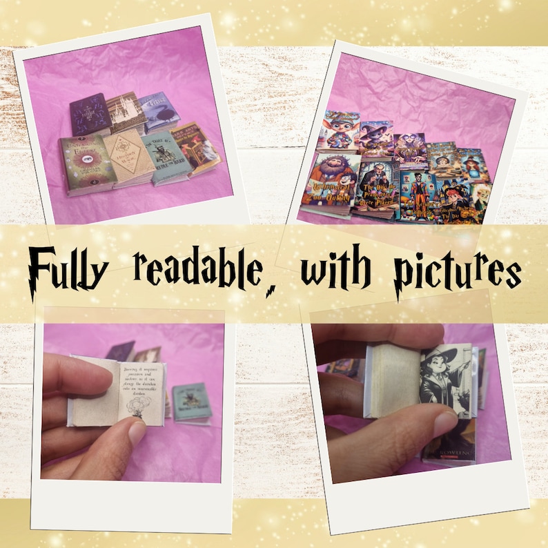 Printable Mystic Miniature Book Set | 1:12 Scale Magic Library (PDF Kit ...