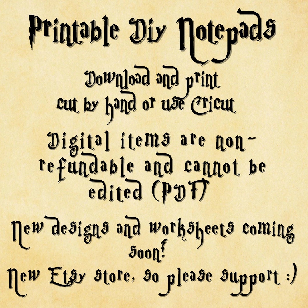 Magical House Notepads: 10 Designs Instant Download Unleash - Etsy Canada